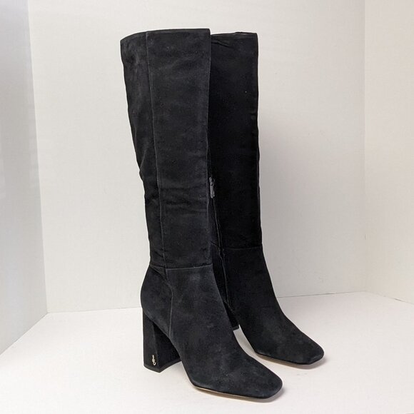 Sam Edelman | Shoes | Sam Edelman Clarem Tall Boots Black Suede Womens ...